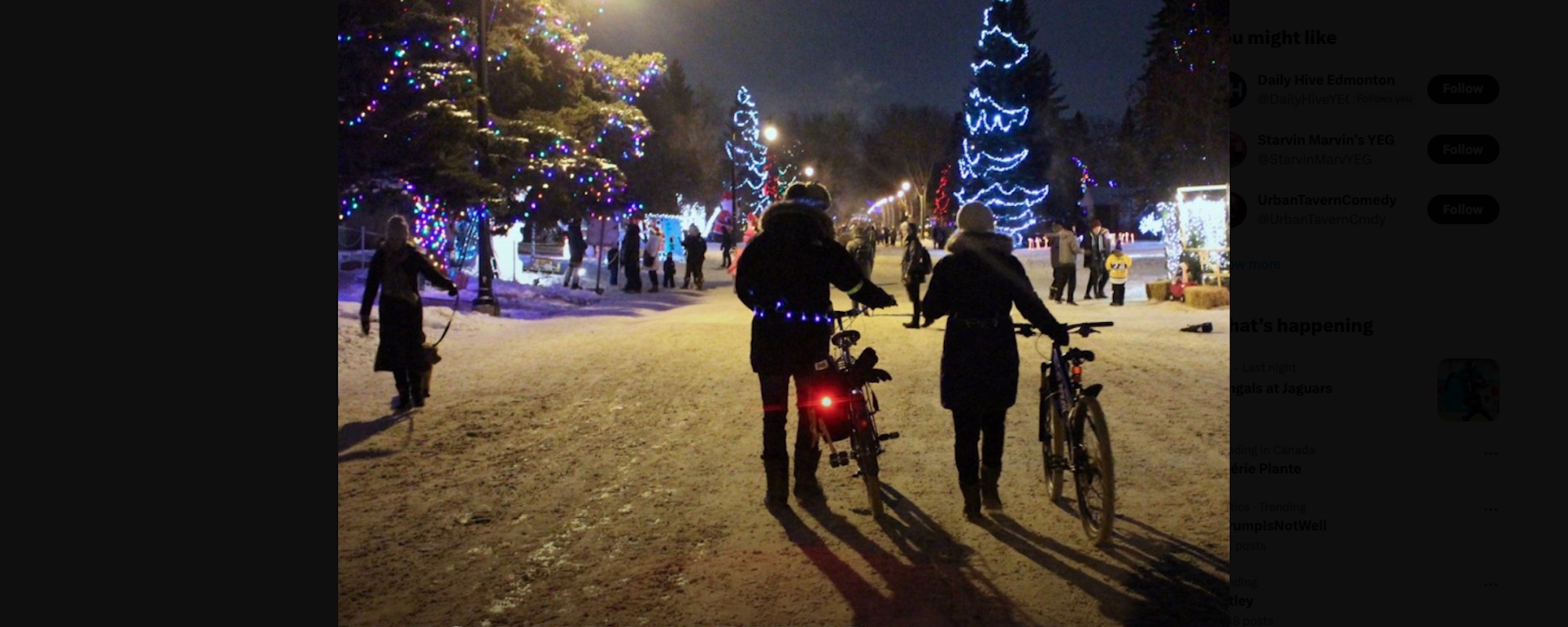 Let's Bike There YEG: Candy Cane Lane Open Streets Night | Winter City Edmonton